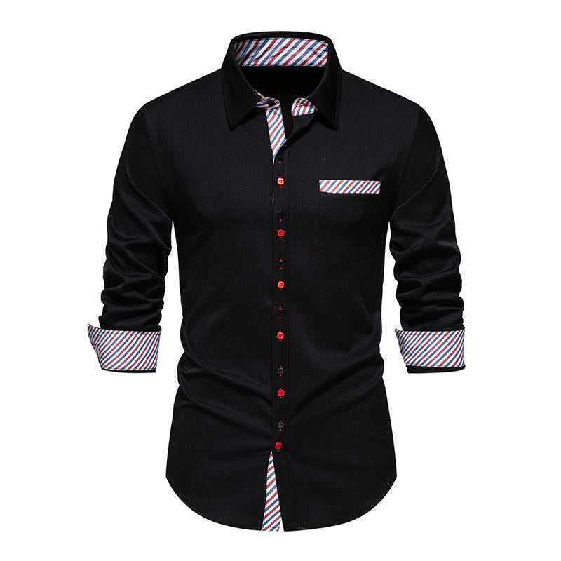 Men's Striped Color Block Long Sleeve Shirt – Jones Moda